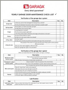 Yearly Garage Door Maintenance Checklist for New Homes | Garaga